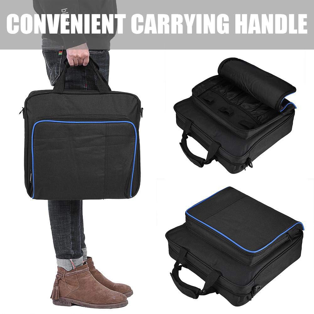 Carrying Case, Black Protective Shoulder Bag Pro Carrying Case Bag Travel Storage Handbag for Slim Game System Console and Accessories
