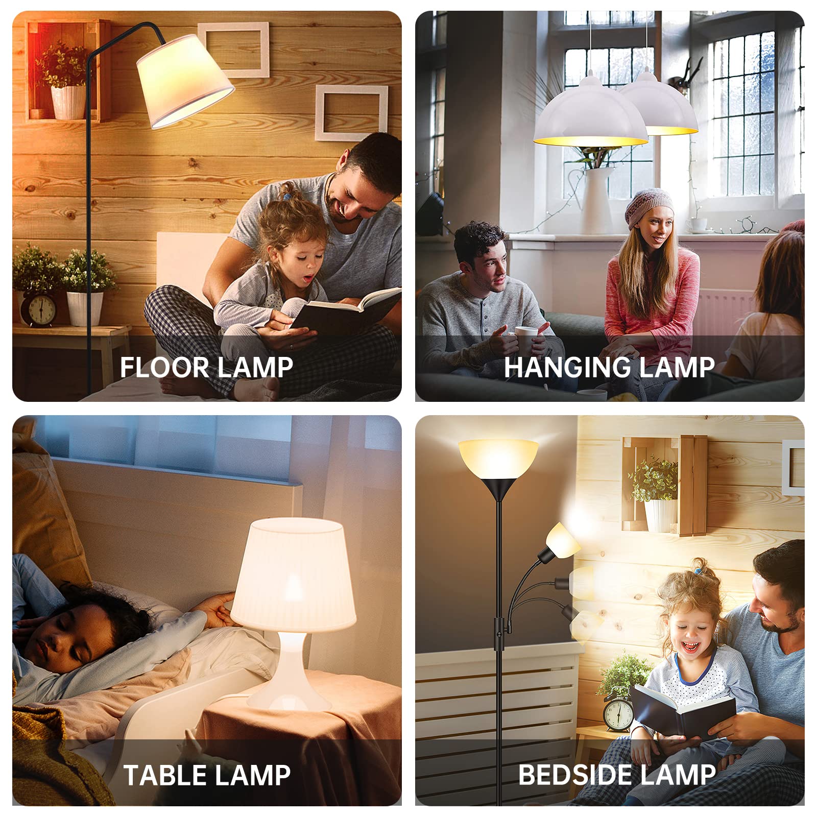 3 Way LED Light Bulbs 50 100 150W Equivalent A21,Three Way Light Bulb 5000K Daylight 6W/14W/20W,E26 Base,for Living Room,No Flicker,2 Pack