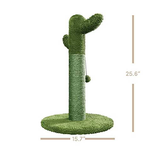 PetnPurr Cactus Cat Scratcher β Protect Your Furniture with Our Natural Sisal Cat Scratching Post with Teaser Ball Cat Toy