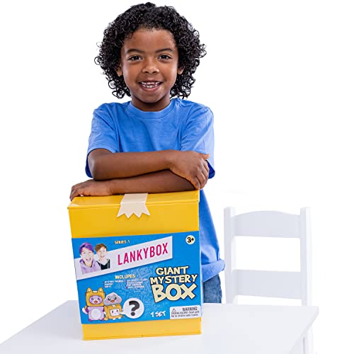 LankyBox Giant Mystery Box: Wearable Boxy case, 2 Figures, one 6β Glow-in-The-Dark Plush, a Squishy , pop-it Fidget Toy, Canny with pop-Out Sticky, and 3 Stickers