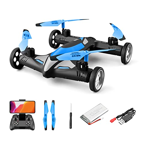 Aufmer Mini Drone with Kids Camera, 2.4G Quadcopter Drone with Land Mode or Flight Mode, Altitude Hold, Headless Mode, 3D Flip, RC Drones (Blue)