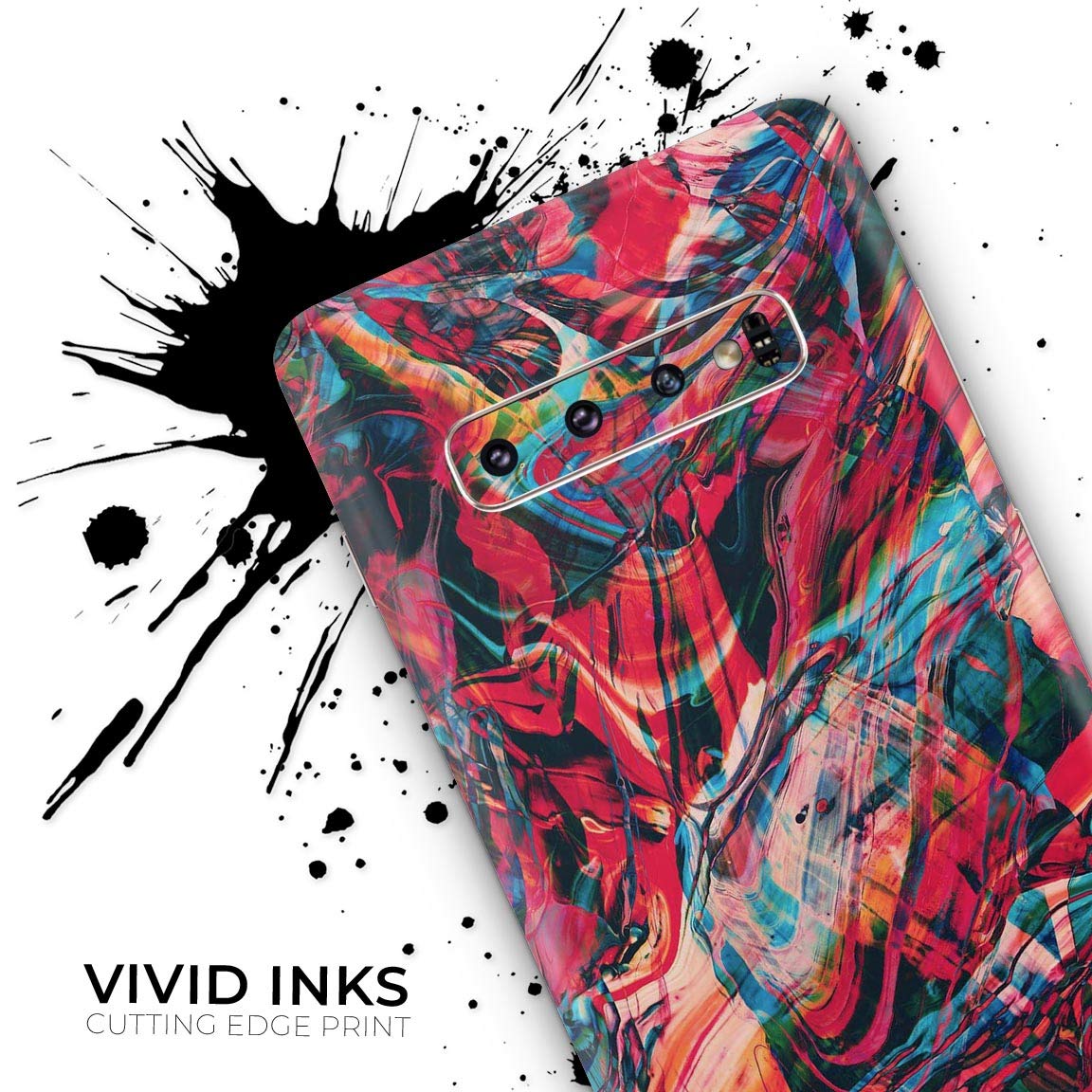 DesignSkinz Liquid Abstract Paint Remix V87 Protective Vinyl Decal Wrap Skin Cover Compatible with The Samsung Galaxy S20 (Screen Trim & Back Glass Skin)