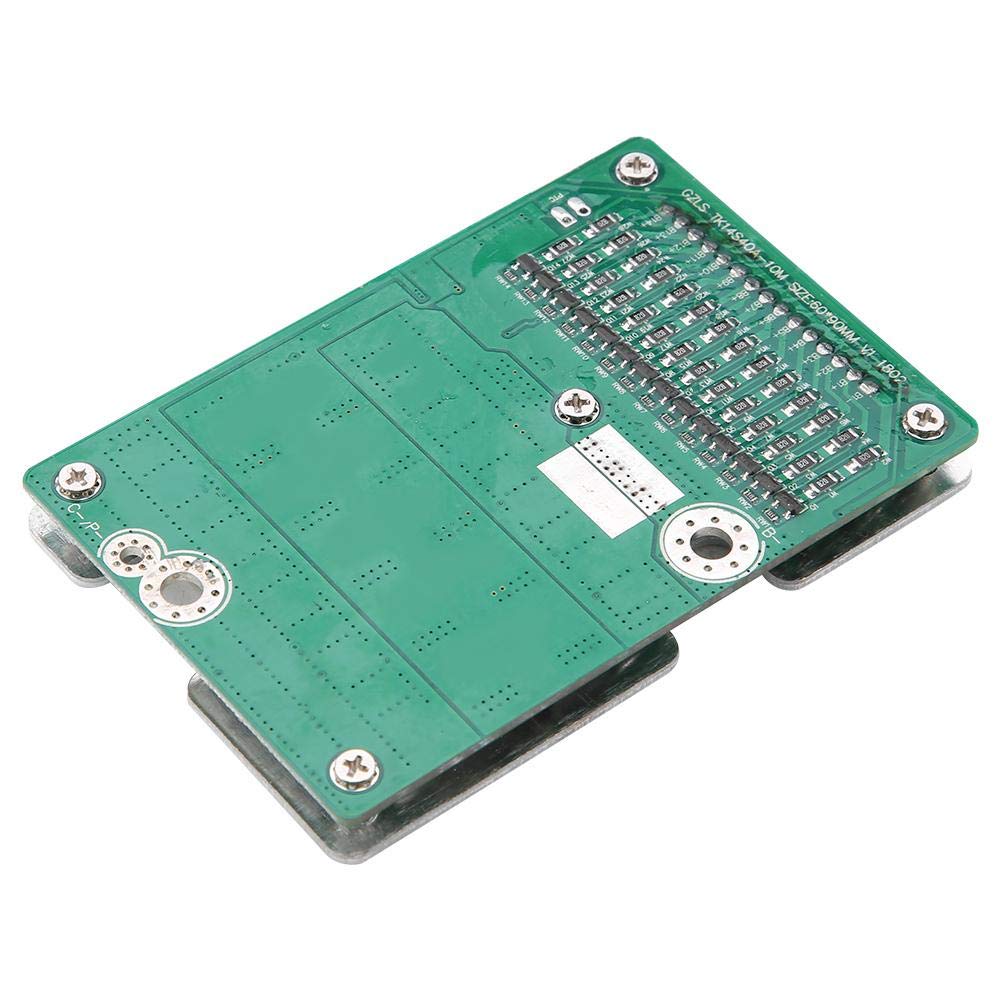 Juicemoo Battery Charging Protection Board, 14S 48V 100A BMS PCB Balance Charging Over Discharge Charge Temperature Protection 14 Strings Series Protect Module