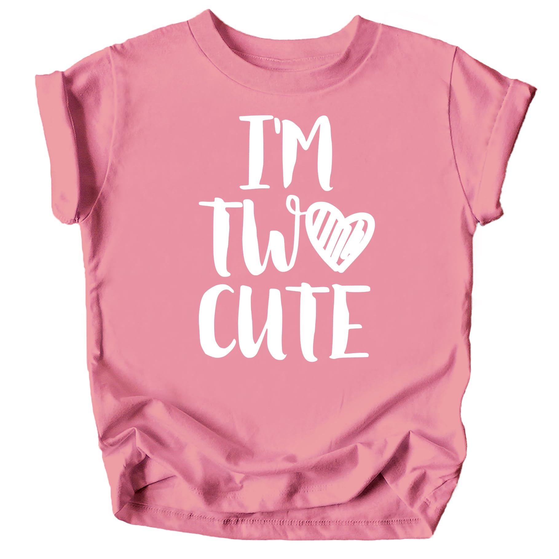 Olive Loves Apple Im Two Cute 2nd Birthday Shirt for Toddler Girls Second Birthday Outfit White on Mauve Shirt 18 Months