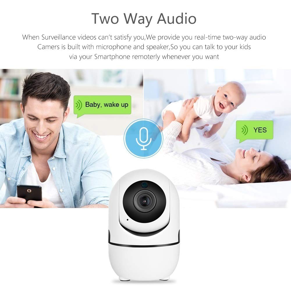 Tuya WiFi Indoor Camera,1080P Smart Baby/Pets Monitor with Pan/Tilt, Two-Way Audio,AI Detection,Night Vision,Cloud/Local Storage,2MP Wireless Camera