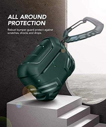 MOBOSI Vanguard Armor Cell Phone Accessory Bundle - AirPods Pro Case & iPhone 11 Pro Max Case (Midnight Green)