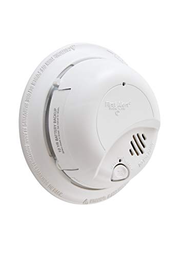FIRST ALERT BRK 9120LBL Hardwired Smoke Detector with Adapter Plugs for Easy Replacement , White