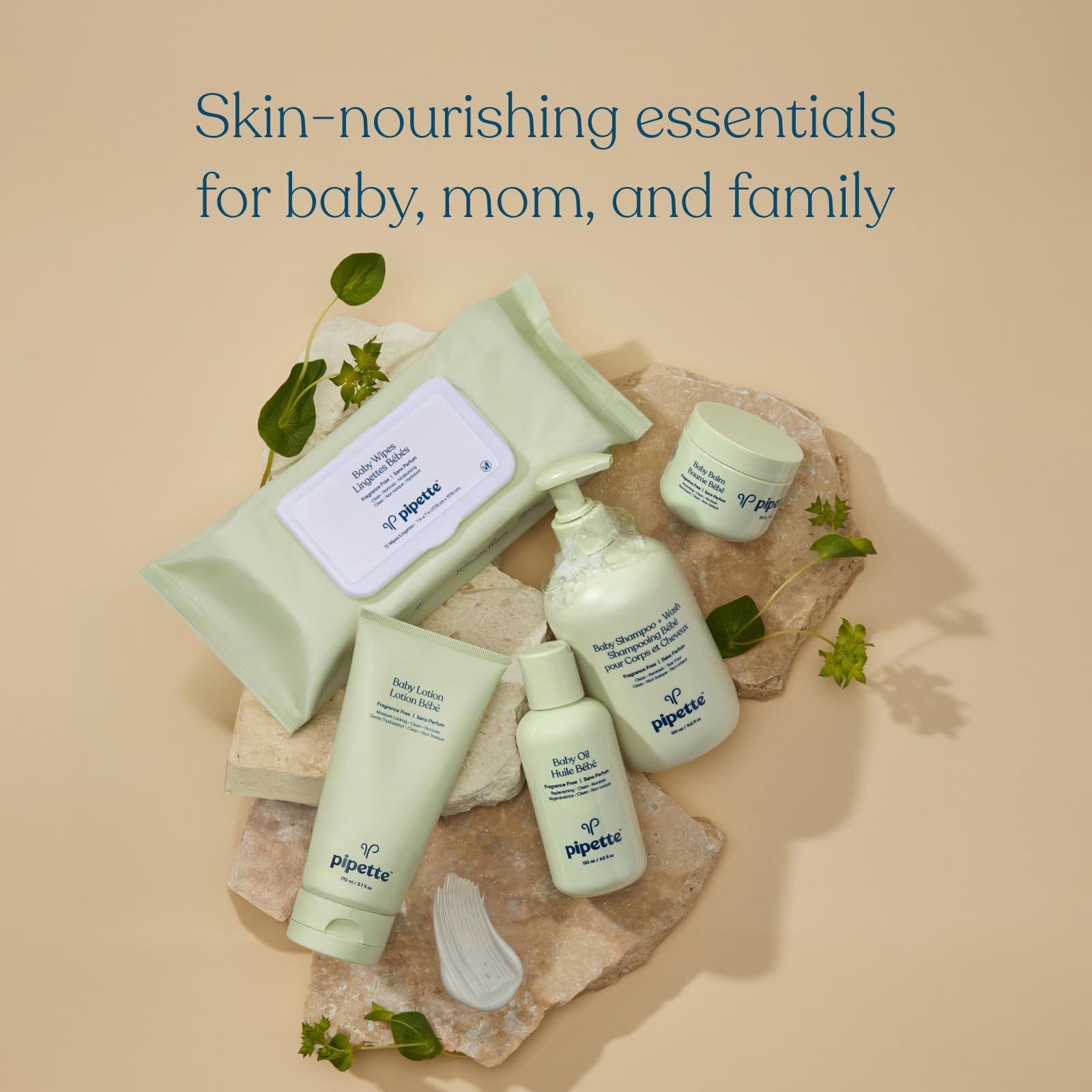 Pipette Baby Lotion - New & Improved Formula, Hydration & Natural Moisture of Baby's Delicate Skin, Renewable Plant-Derived Squalane, Vanilla + Ylang Ylang Aroma, 5.7 fl oz