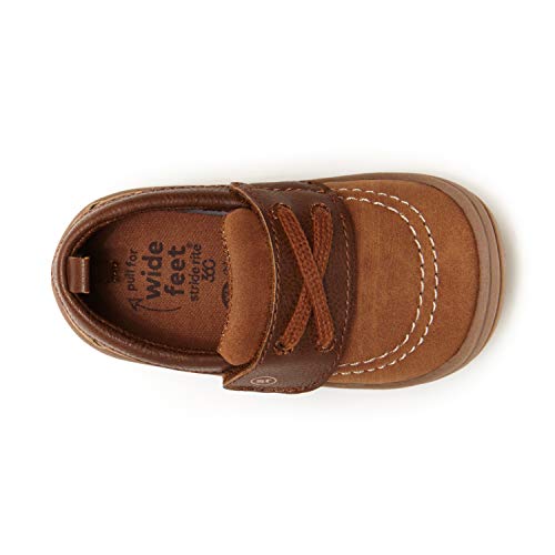Stride Rite 360 baby boys Hampton Boat Shoe, Brown, 4 Infant US