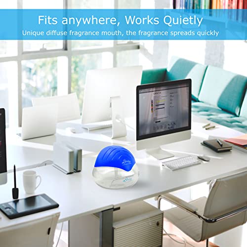 Sirena Twister Deluxe Pack (Blue) included Fragrance Pack - Water Filter Air Freshener For Home and Office - Essential Oil Aroma Diffuser With LED Night light - Small Air Cleaner For Smoke and Pets