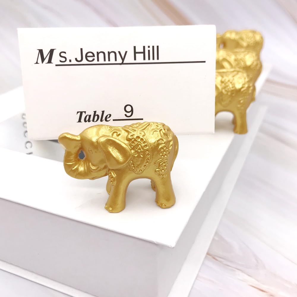 AMERRY 10 Pcs Golden Pumpkin Table Card Holder,Place Card Holders, Table Number Holder,Photo Holders for Party Favors, Wedding,Birthday,Dinner,Farmhouse Gathering Decorations(Golden)