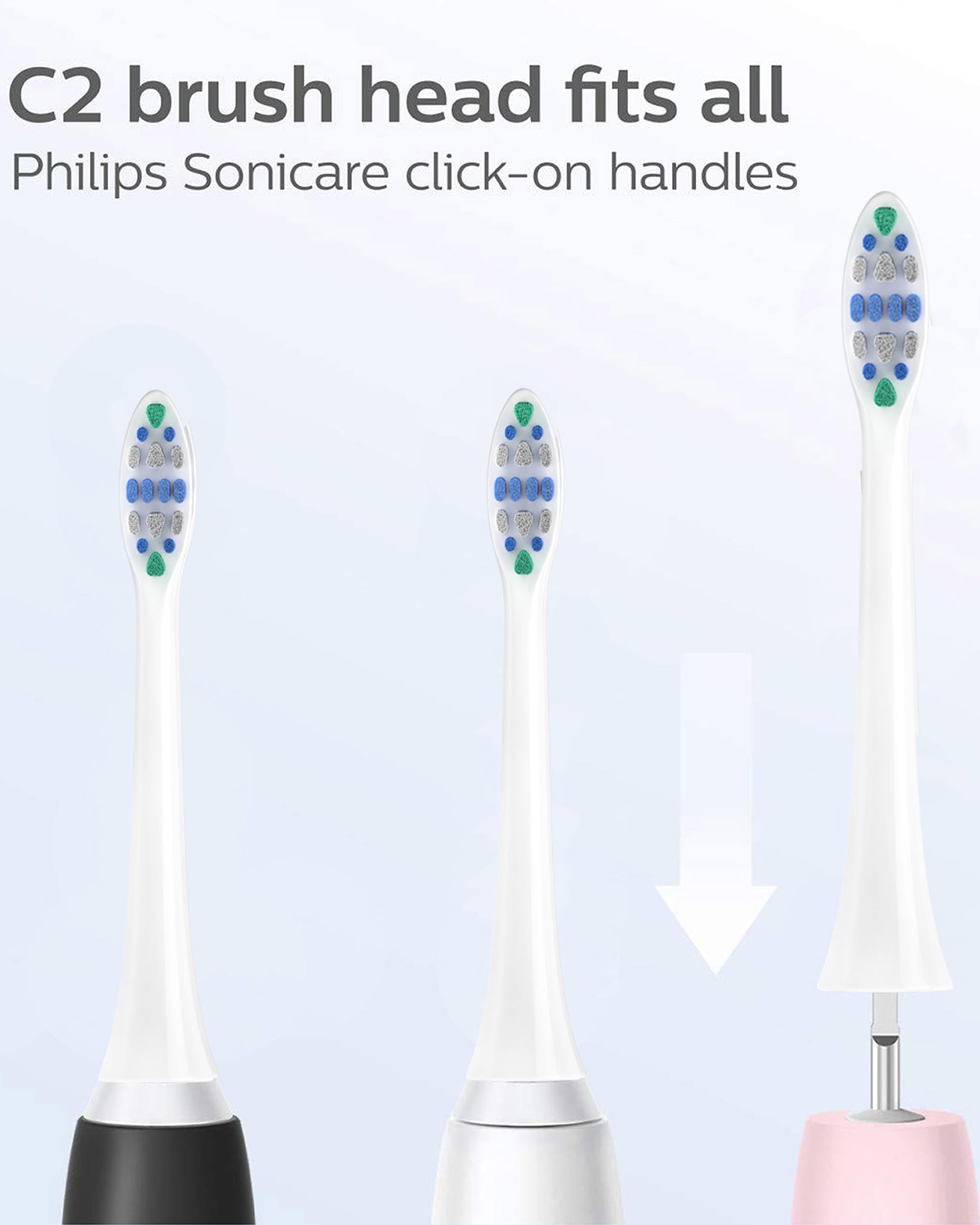Replacement Toothbrush Heads for Philips Sonicare Replacement Heads, Electric Tooth-Brush Head Compatible with Phillips Sonic Care,for Philips Sonic Care Brush