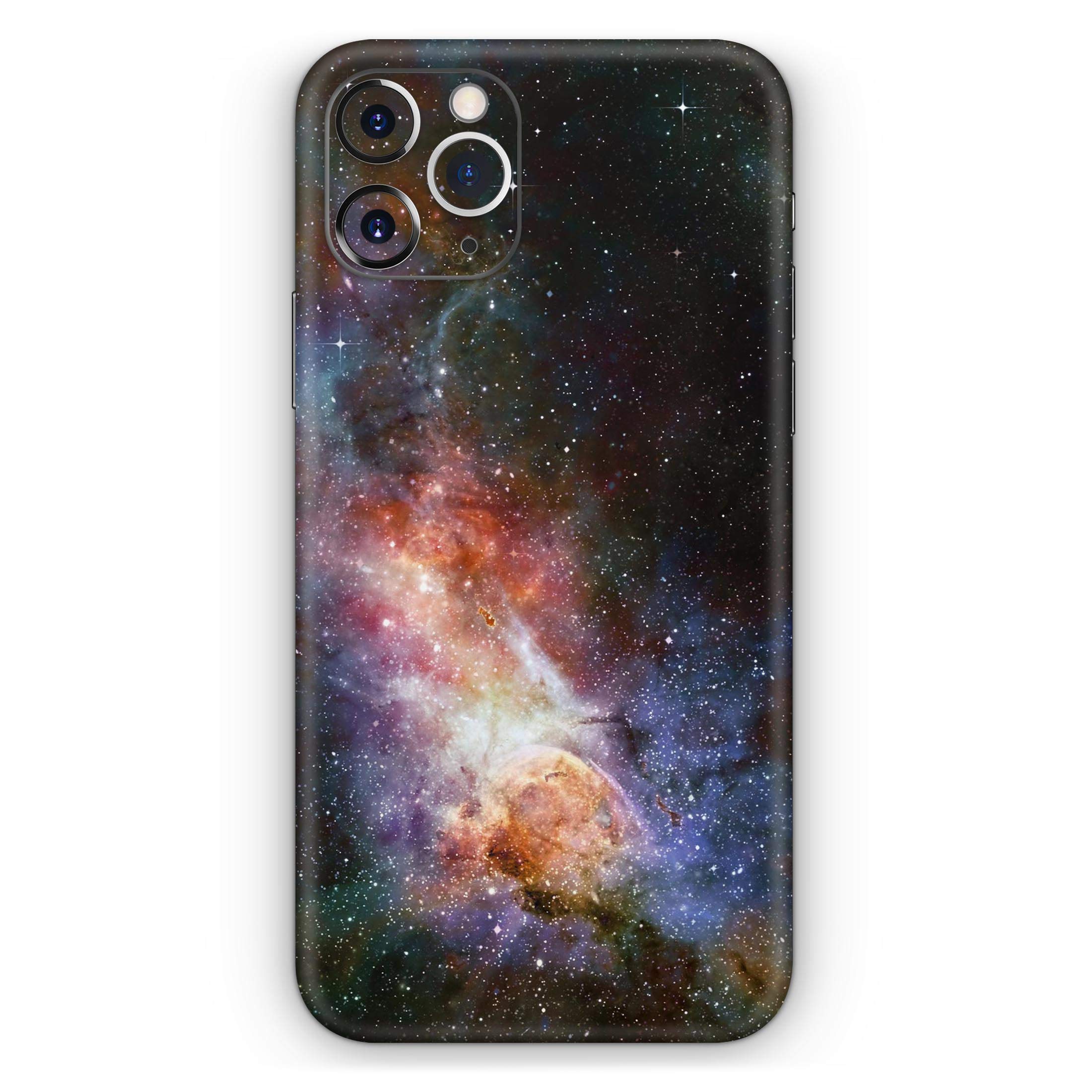 Design Skinz Multicolored Space Explosion - DesignSkinz Protective Vinyl Decal Wrap Skin Cover Compatible with The Apple iPhone 11 (Full-Body, Screen Trim & Back Glass Skin)