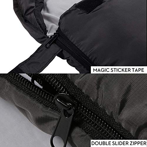 3-4 Season Portable Waterproof Envelope Sleeping Bag for Adults & Kids - For Traveling, Camping, Hiking