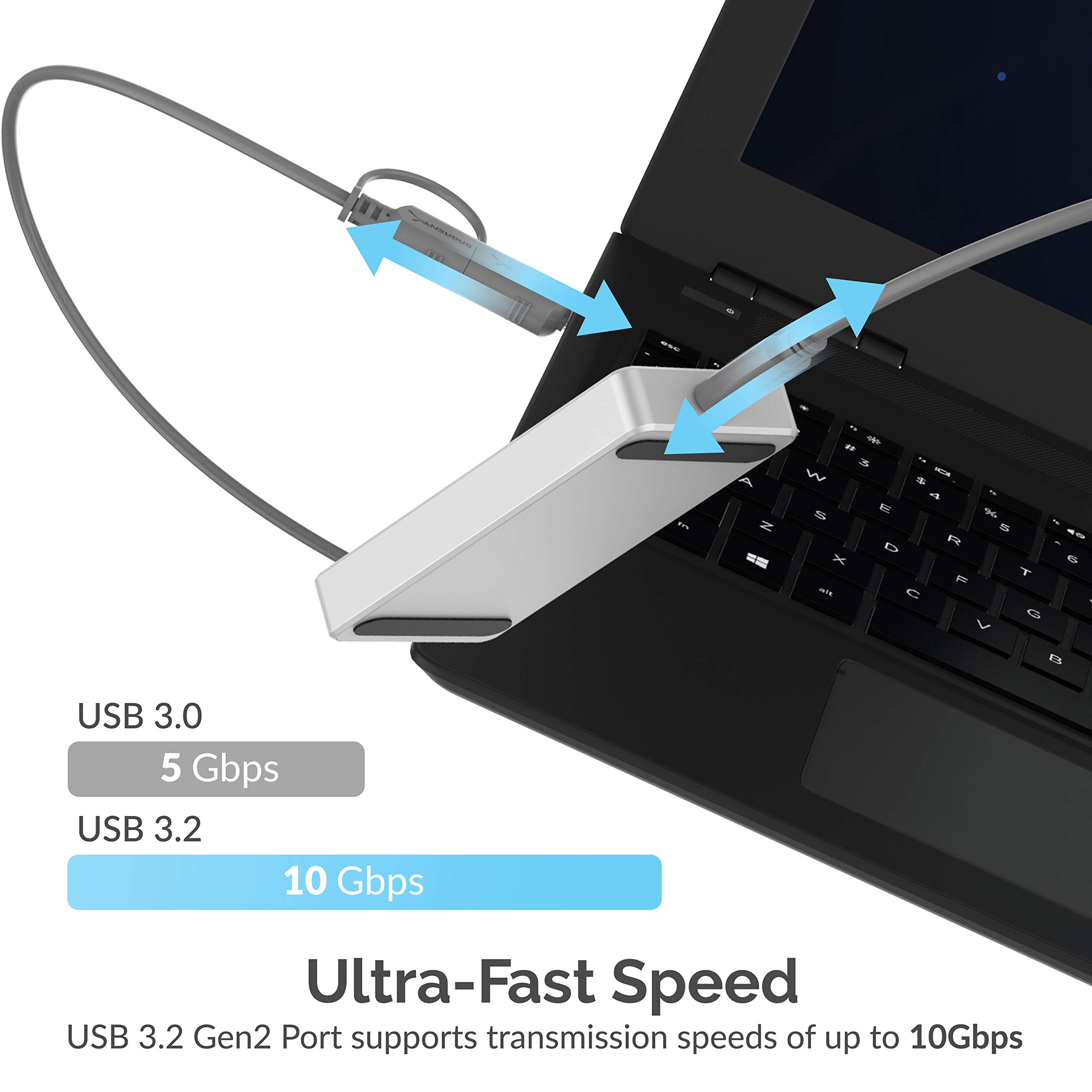 SABRENT Rocket Pro 2TB USB 3.2 External Aluminum SSD (SB-2TB-PRO)