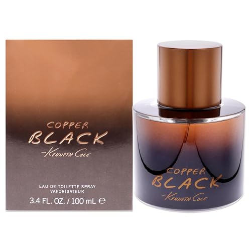 Kenneth Cole Copper Black Eau de Toilette Spray for Men, 3.4 Fl Oz