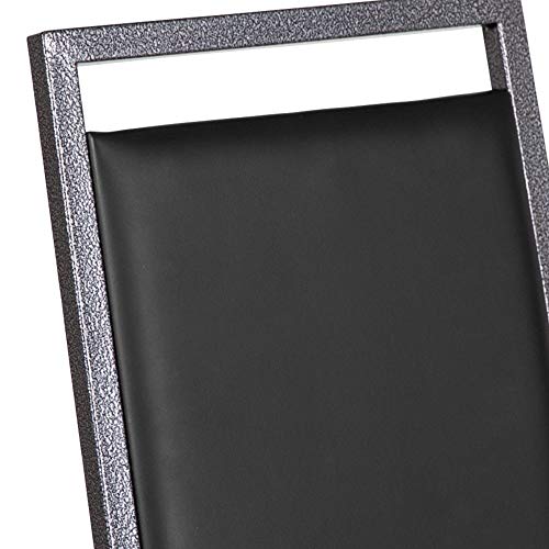 Flash Furniture 2 Pack HERCULES Series Square Back Stacking Banquet Chair in Black Vinyl with Silvervein Frame