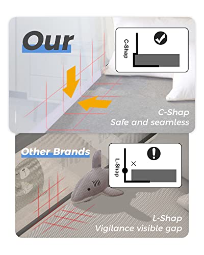 Bed Rails for Toddlers 59" L, Toddler Bed Rails with Breathable Fabric, Infant Safety Bed Guardrail, Bed Rail for Twin Bed, Bed Safety Rails for Children (Gray-One Side)