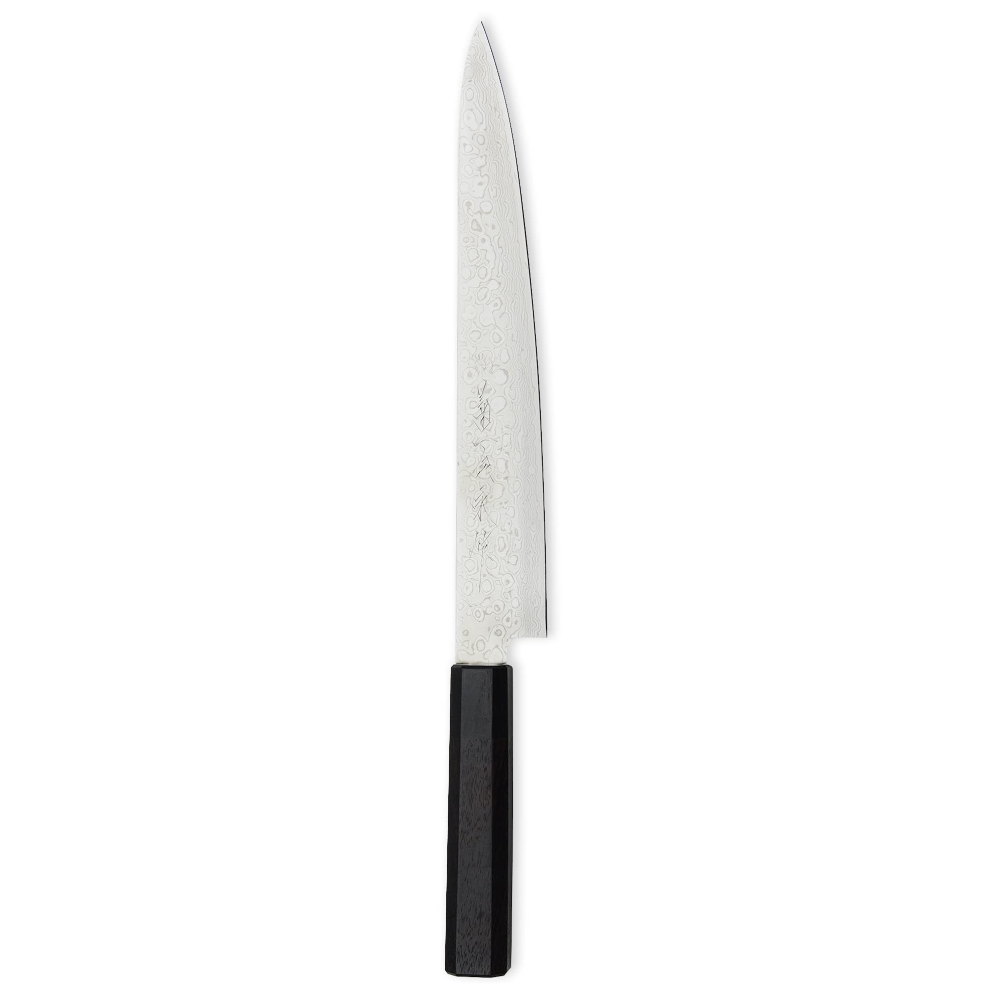 Kikuichi Steel Nickel Warikomi Damascus 10-Inch Sujihiki Knife