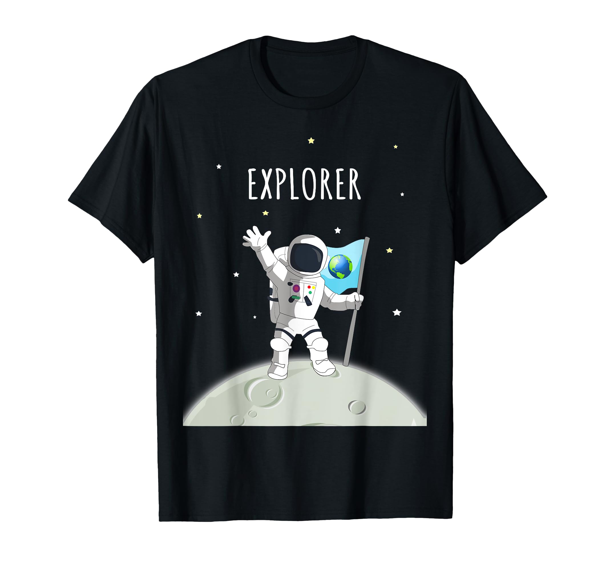 Kids Astronaut Space Explorer T-Shirt | Moon Space Tee T-Shirt
