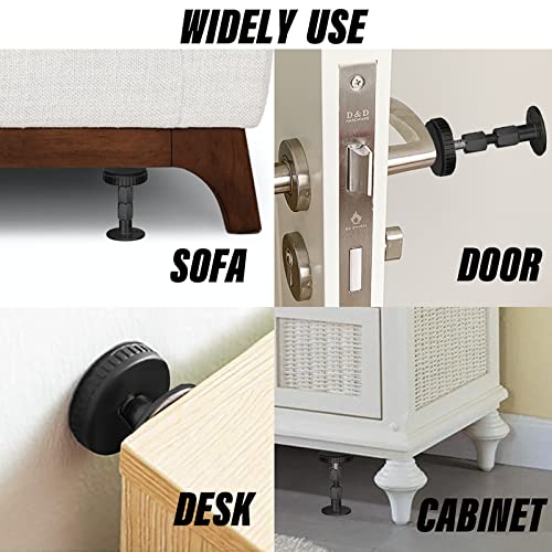BEDEXUT Adjustable Threaded Headboard Stoppers/Bumper Against Wall, 4 Pack Behind Bed Frame Protector Antishake Tool, Bed Shake Support Stabilizer Device for Anti-Knocking,Banging,Squeaking,Rocking