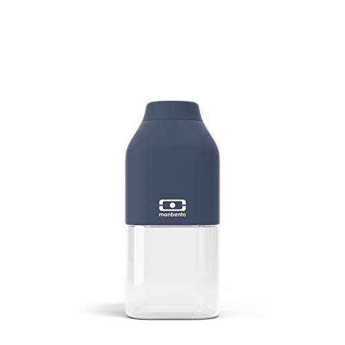 monbento - Small Water Bottle MB Positive S Infinity 11 Oz - Small Leakproof Water Bottle to Slip into a Handbag - BPA Free - Food Grade Safe - Blue