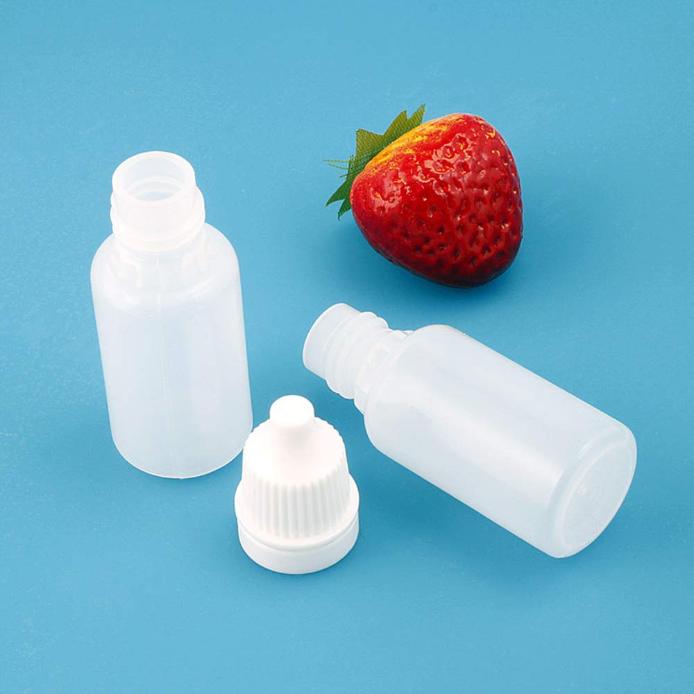 Twdrer 32PCS 1oz/30ml Empty Plastic Squeezable Eye Liquid Dropper Bottles with Caps,Refillable Ldpe Plugs Essential Oil Bottle Container