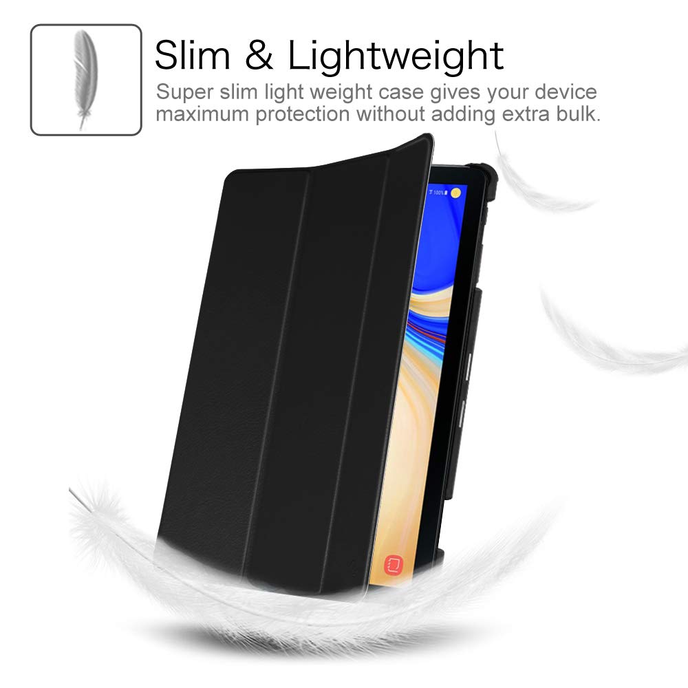 Fintie Slim Case for Samsung Galaxy Tab S4 10.5 2018 with S Pen Holder, Ultra Thin Tri-Fold Stand Cover with Auto Sleep/Wake for Samsung Tab S4 10.5 Inch Tablet SM-T830/T835/T837, Black