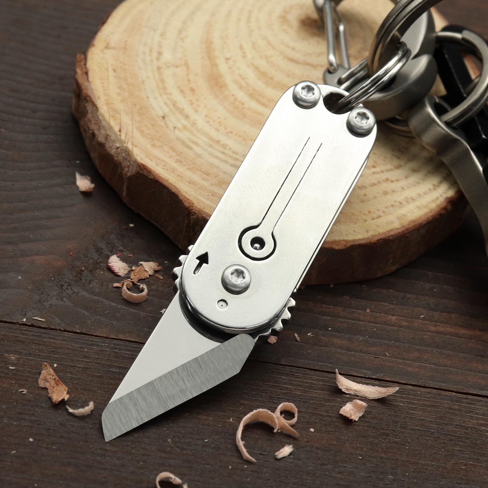 PJYTAC Mini Pocket Knife for Every Day Carry, Fathers Day Gift Stainless Steel Portable Small Open Box Knife EDC Tool