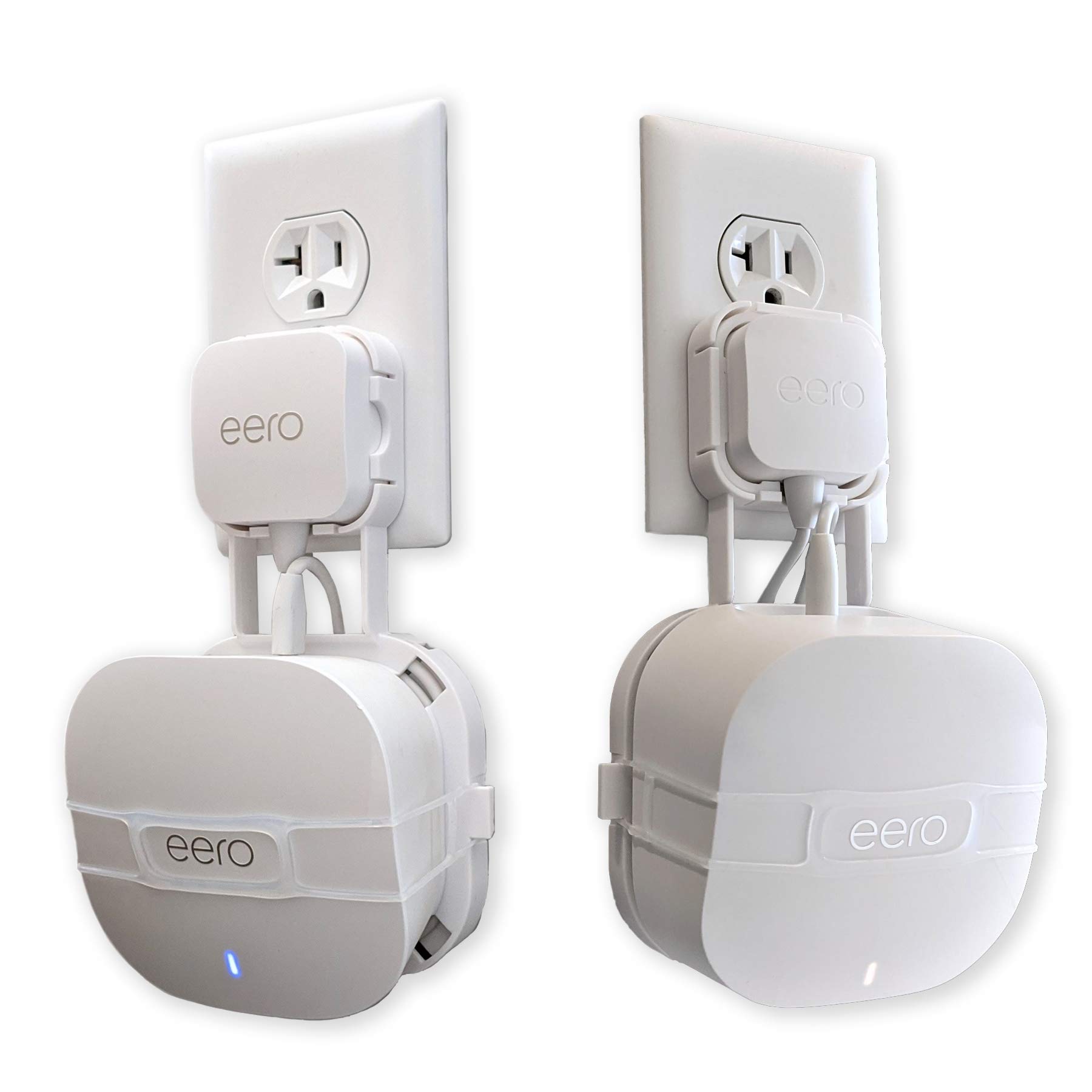 The Eero Genie for eero 6, 6+, and Mesh Wi-Fi: Wall Mount Outlet Holder Stand | Lowest Profile | Open Access | Multiple Install Options | Horizontal Outlets | Design Winner! (1-Pack)