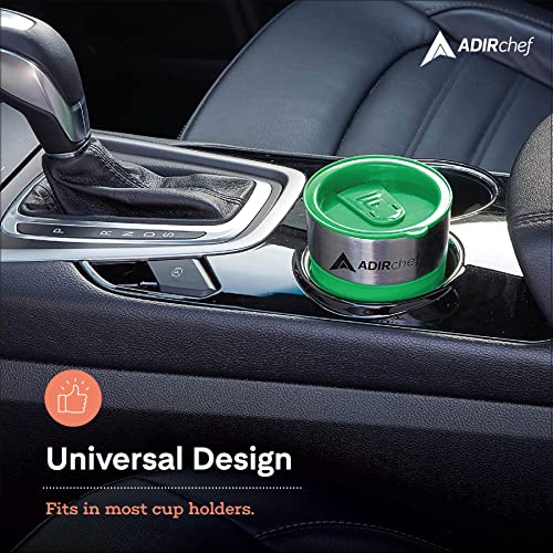 AdirChef Single Serve Mini Travel Coffee Maker & 15 oz. Travel Mug Coffee Tumbler & Reusable Filter for Home, Office, Camping, Portable Small and Compact (Green)