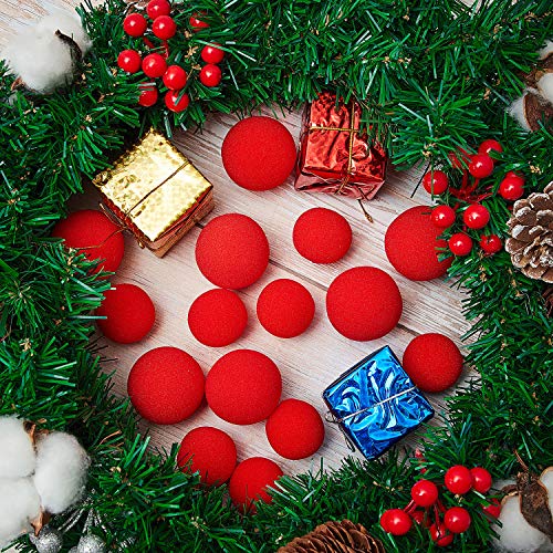Skylety 20 Pieces Red Sponge Balls Soft Magic Sponge Balls Combo Close-Up Magic Street Classical Comedy Trick Props 1.4 Inch and 1.8 Inch Balls with Instructions