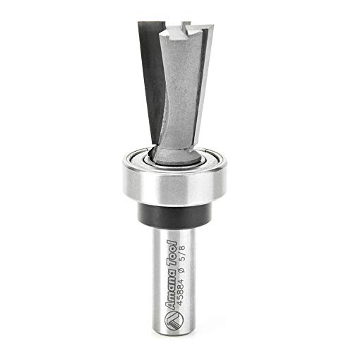 Amana Tool - 45884 Carbide Tipped Keller Dovetail 7 Deg x 5/8 Dia x 1" x 3/8 Shank wit