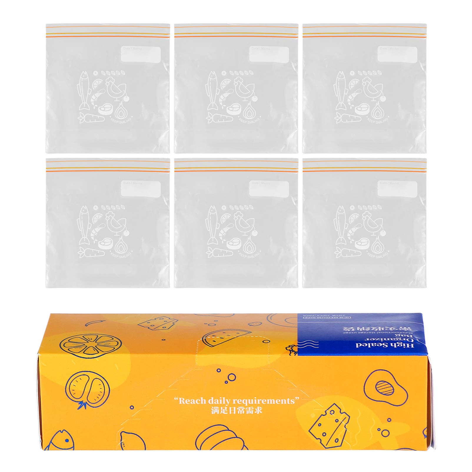 30pcs Food Preservation Bag Pastry Seal Bags Freezer Containers Bags Gallon Vegetables Fruit Bag Clear Zipper Bags Clear Container Clear Sealed Bag or Snack Transparent Bag