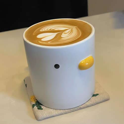 AOUNTRON Coffee Mug 14oz Handcrafted Ceramic Duck Shaped Cute mugs with Artisanal Glaze,Funny Mugs,Gift for Coffee Lovers and Collectors