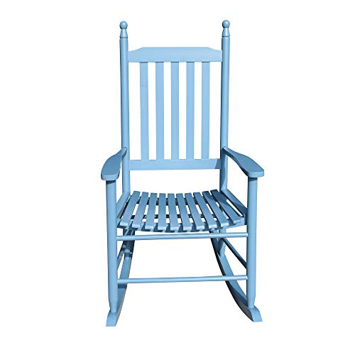 Aoyom Relax in Style with Our Beautifully Designed Rocker Chair - Perfect for Balconies, Porches, and More (Blue)