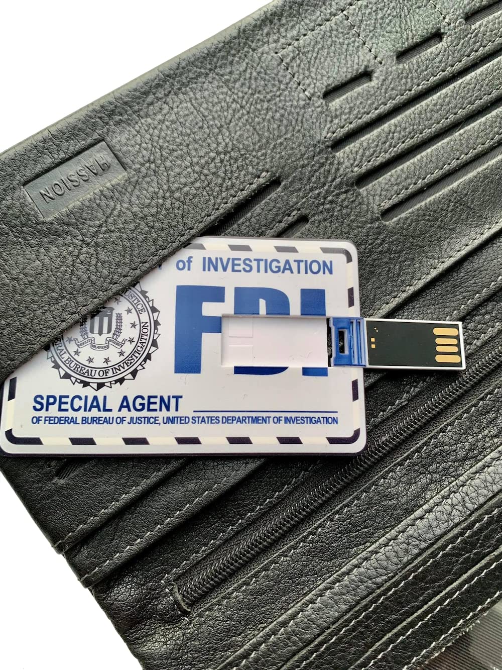 USB Flash Drive 64GB Thumb Drive High Speed USB Drive USB 2.0 Memory Stick FBI/CIA ID Card Certificate Accessories Design Waterproof
