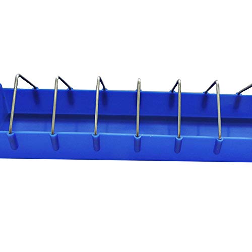 POPETPOP Chicken Feeder Trough - Plastic Poultry Feeder Rack Bird Food Dispenser Storage Trough Container Pigeon Supplies Pigeon Feeder