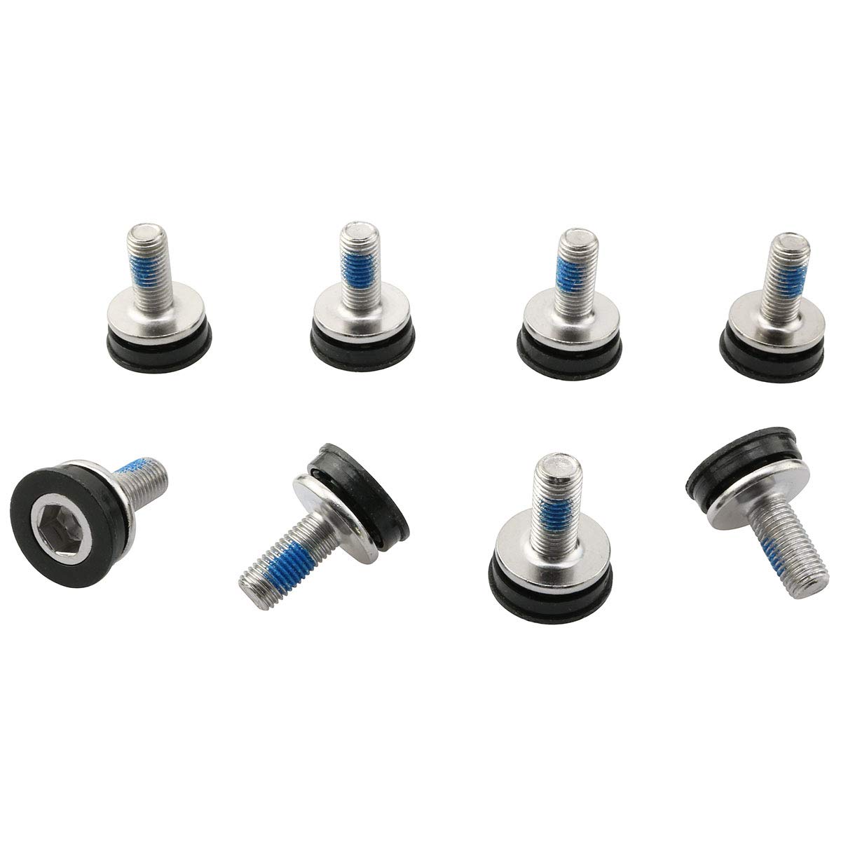 PSCCO 8PCS Bicycle Square Hole Central Axis Crankset Bottom Bracket Waterproof Screws Bicycle Crank Screws Hex Crank Arm Fixing Bolts
