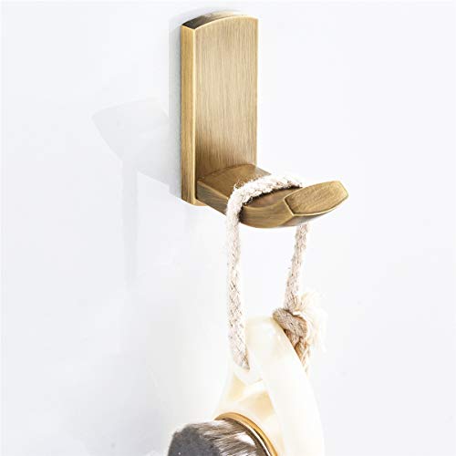 Flybath Coat Hook Brass Antique Towel Robe Hooks for Bathroom Kitchen Wall Mounted, Brushed Bronze