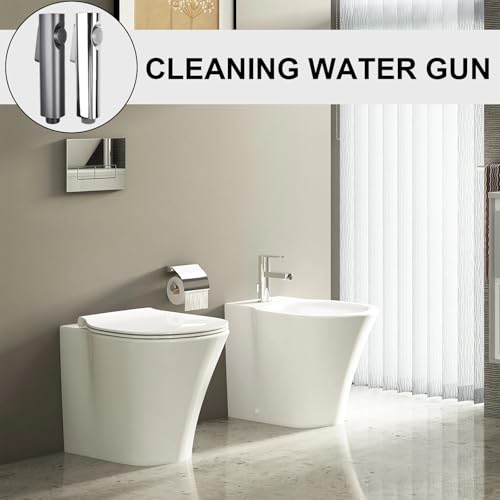Adjustable Pressure Handheld Bidet Sprayer Set For Toilet ABS Diaper With Hose & Holder Simple Installation