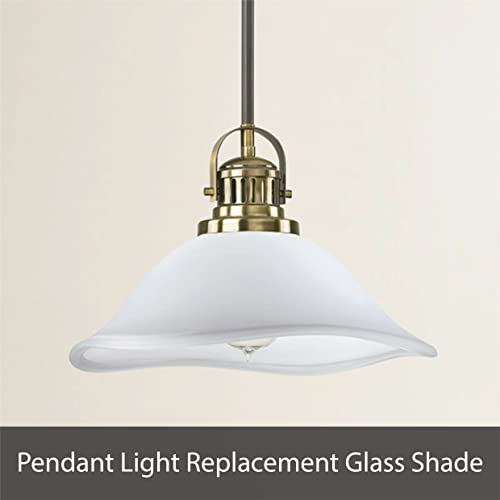 Aspen Creative 23514-11, Alabaster Replacement Glass Shade for Medium Base Socket Torchiere Lamp, Swag Lamp, Pendant and Island Fixture. 9-7/8" Diameter x 3-1/2" High.