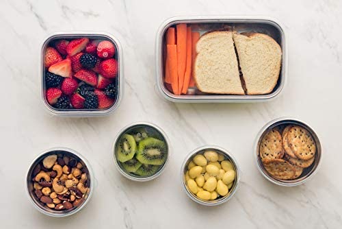U-Konserve Stainless Steel Round Food-Storage Lunch Container 9oz - Clear Silicone Lid - Leak Proof and Airtight - Dishwasher Safe - Plastic Free