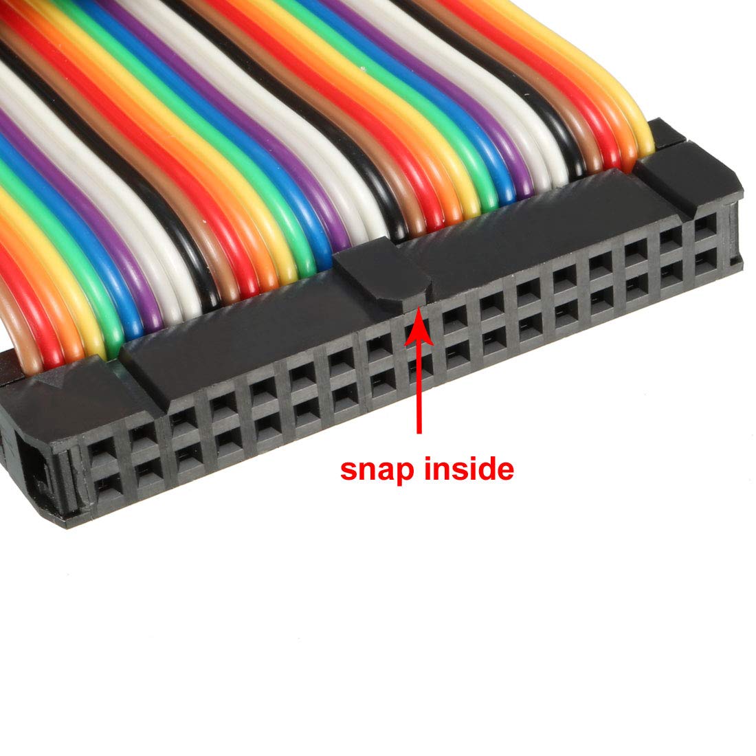 uxcell IDC Rainbow Wire Flat Ribbon Cable 34 Pins 48cm Length 2.54mm Pitch 2pcs Type-C