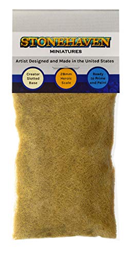Stonehaven Miniatures Static Grass, Dry Brown - 2mm Length Fibers - Master Quality Base & Scenery Flock - Realistic Texture & Detail - for 28mm Scale Table Top War Game Miniatures - Made in USA