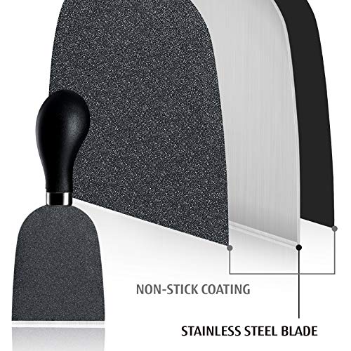 hecef Cheese Knife Set of 4, Non-Stick Coated Gift Set for Christmas, Anniversary, Party, Housewarming, Picnic, Birthdays, Wedding(Black)