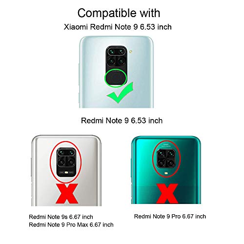 Urspasol for Xiaomi Redmi Note 9 Case with Tempered Glass Screen Protector Crystal Clear Ultra Slim Lightweight Phone Cover Shock-Absorption Bumper Transparent Shockproof
