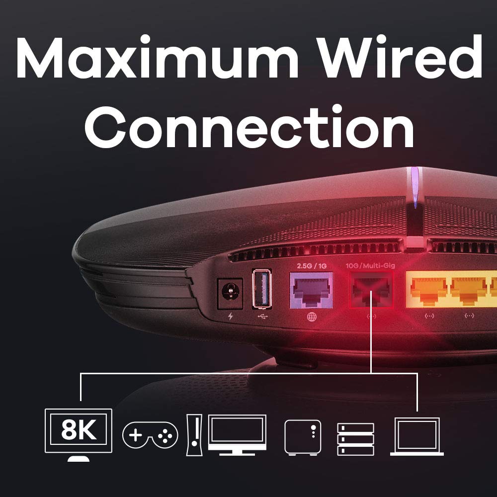 Zyxel Armor G5 12-Stream Multi-Gigabit WiFi 6 Router - AX6000 Wireless Speed. Large Home Coverage. 1 x 2.5 Gbps WAN Port, 1x 10 Gbps LAN Port, 4 x Gigabit Ethernet Ports. OpenVPN and WPA3 [NBG7815]