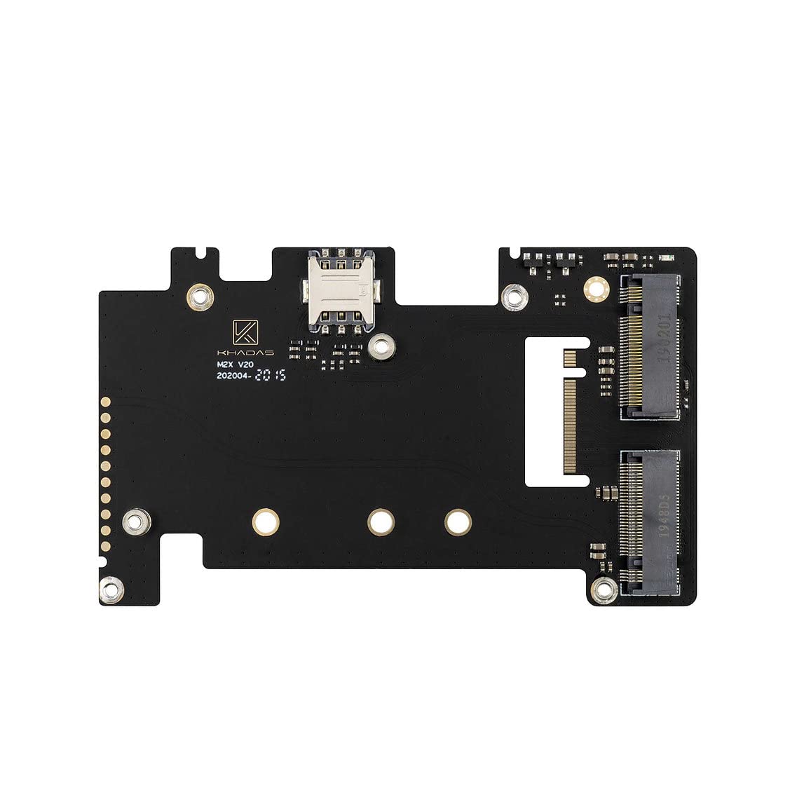 Khadas New M2X Extension Board is an Ultra-Thin Version of The Original M2X Board.It has M.2 Slots for Adding a 4G LTE Module and NVMe SSD to VIM3/VIM3L. A Nano-SIM Card Slot is Built Into The Board