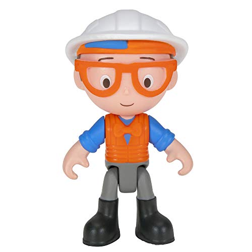 Blippi Cement Truck - Mini Vehicle with Freewheeling Features Including 2” Character Toy Figure Construction Worker - Imaginative Play for Toddlers and Young Kids